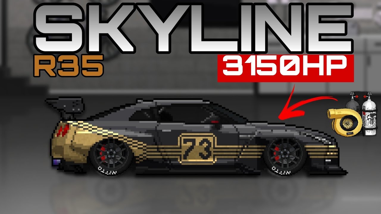 Building the Nissan GT-R R35 in pixel car racer | Nissan GT-R R35 ...