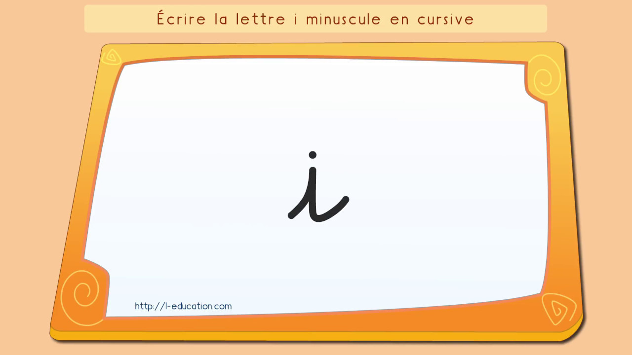 Écrire l'alphabet: Apprendre à écrire la lettre i en minuscule en ...