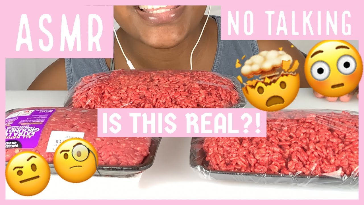 EATING RAW BEEF ASMR - YouTube