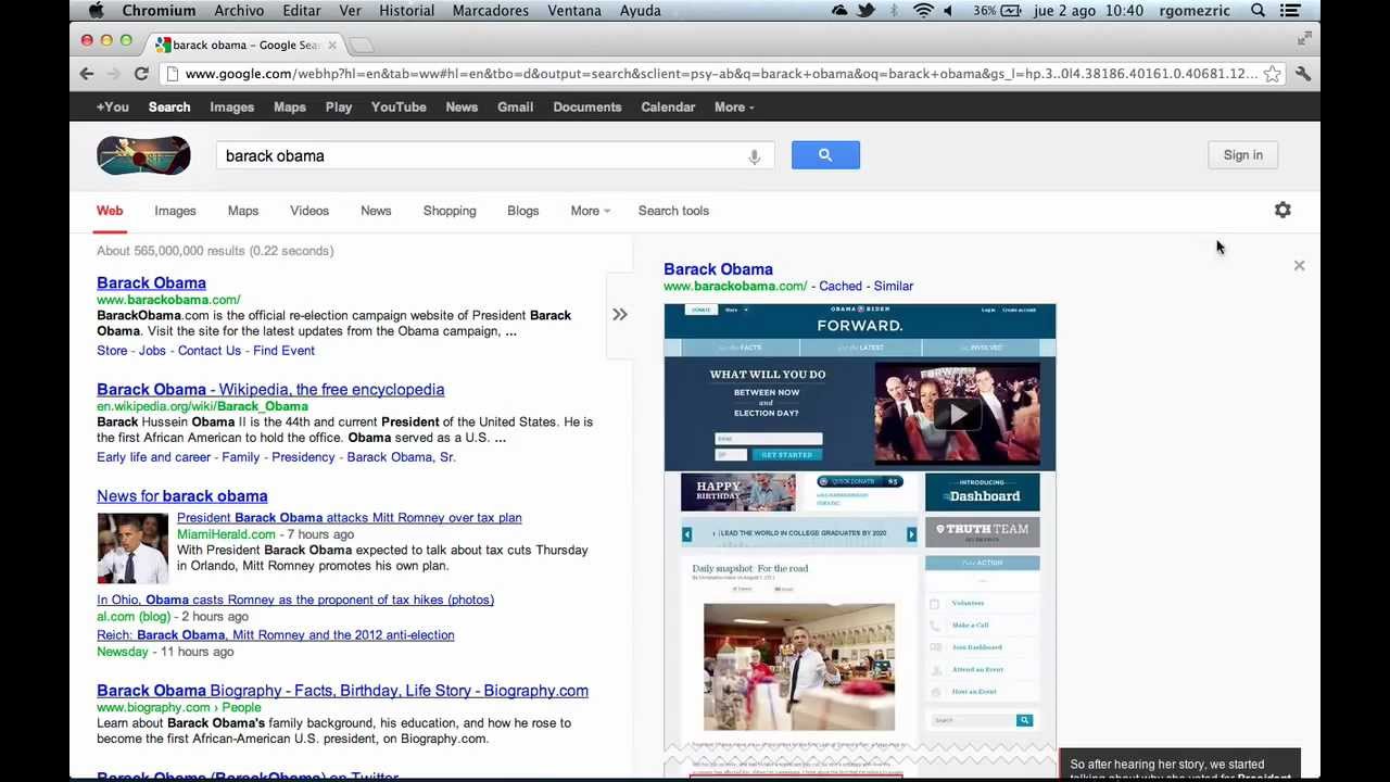 Another Google Search interface test - 02/08/2012 - YouTube