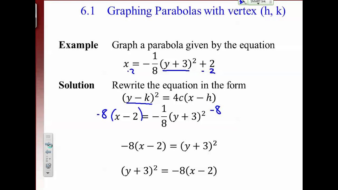 6 1 parabolas not at origin - YouTube
