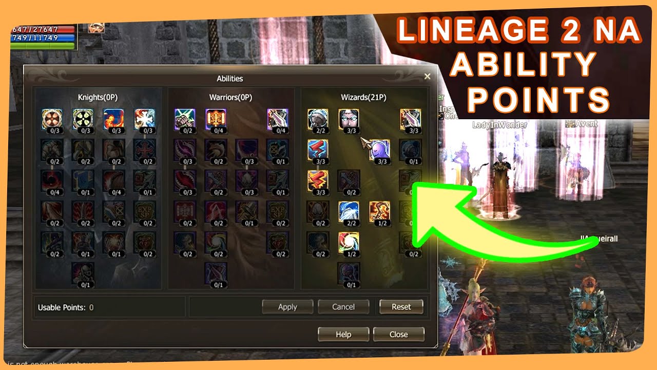 Lineage 2 NA - Ability Points (Árvore de Talentos) Guia para Iniciantes ...
