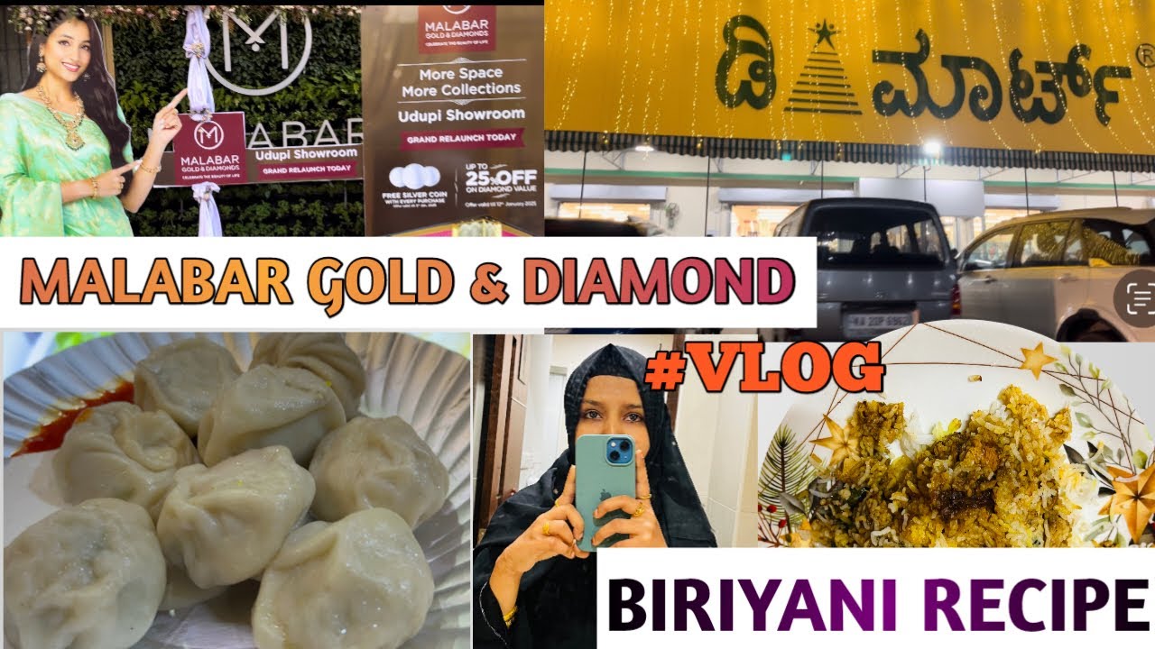 Vlog with Recipe|visited Malabar gold and diamond udupi and D mart # ...