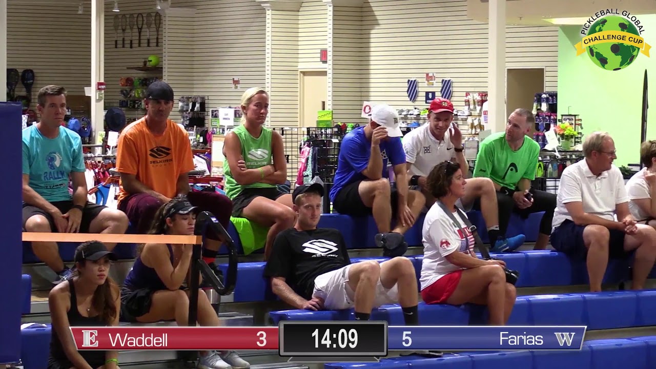 Pickleball Global Challenge Cup 2019 Noah Waddell VS Joey Farias Men's ...