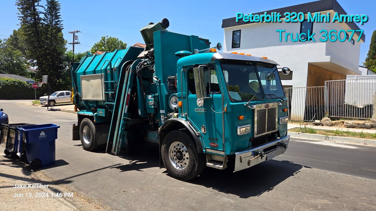 Peterbilt 320 Mini Octo Amrep on Yard Waste | Truck 36077 - YouTube