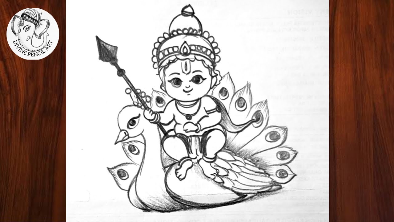 How to draw murugar drawing | lord murugan drawing easy step by step ...