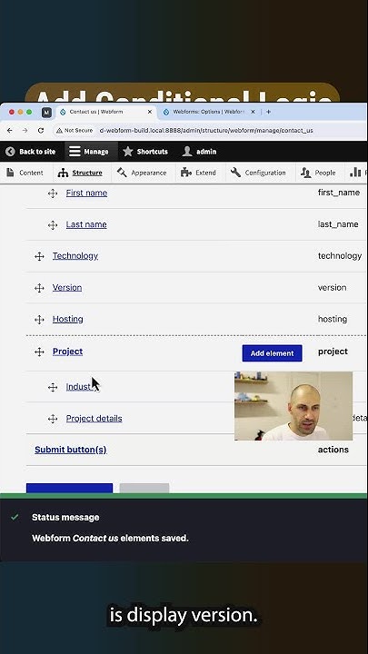 Add Conditional Logic to Elements in Webform - YouTube