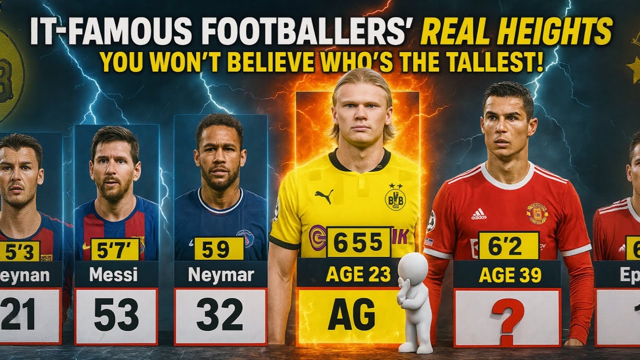 You Won’t Believe These Footballers’ REAL Heights! - YouTube