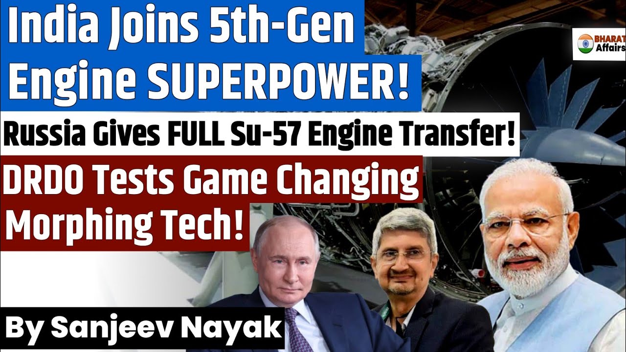 India Joins 5th-Gen Engine SUPERPOWER! | Russia Gives FULL Su-57 Engine ...