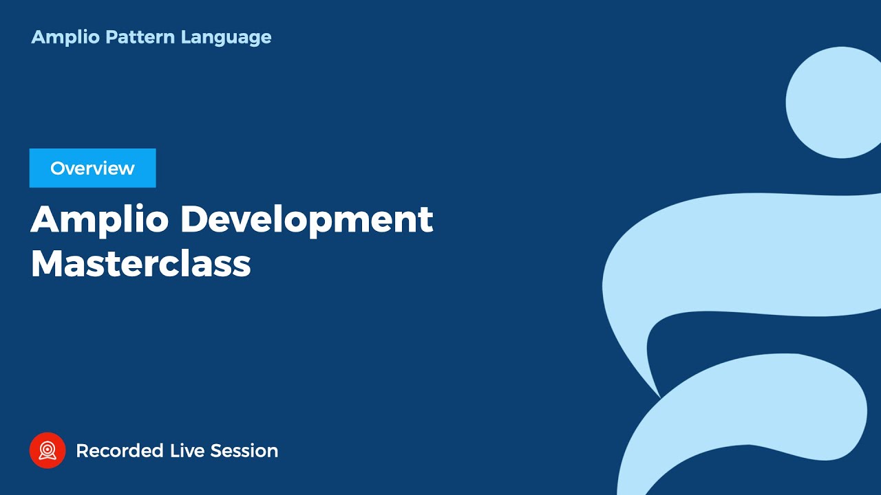 Amplio Development Masterclass Overview - YouTube