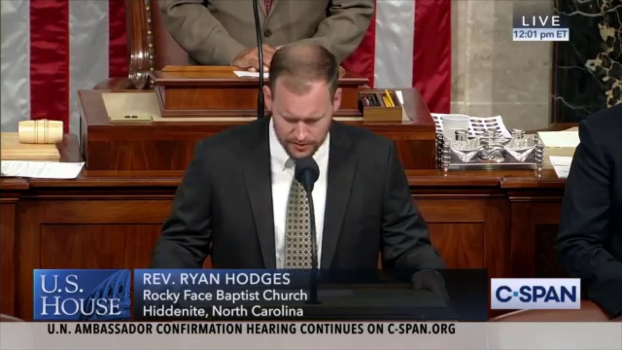 Pastor Ryan Hodges Opens U.S. House of Representatives in Prayer - YouTube
