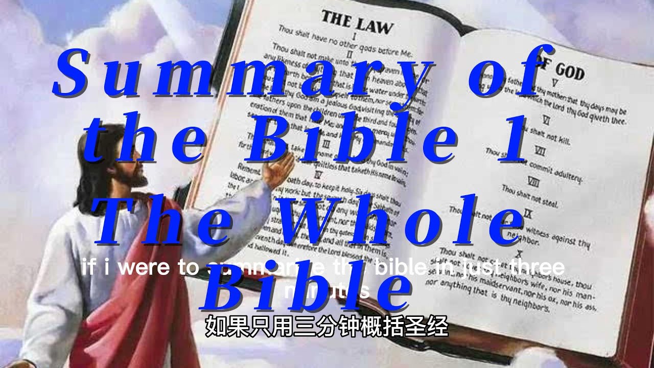 Summary of the Bible in three minutes 1 The whole Bible - YouTube