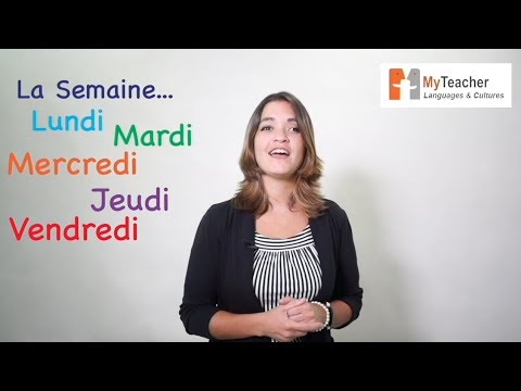 Days of the Week in French, les jours de la semaine - YouTube