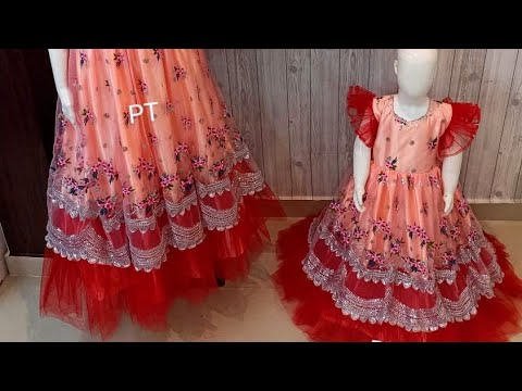 9676585081👉net👗cutwork frocks#gyapaniboutique #mom&daughterdresses # ...