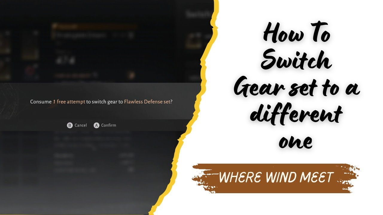 How To switch gear sets to different sets - Where Winds Meet - YouTube