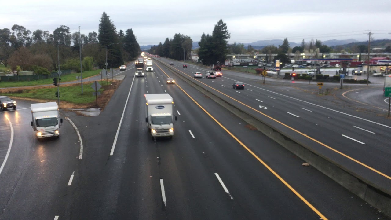Light traffic on Hwy. 101 in Santa Rosa during county's shelter-in ...