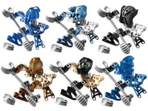 Обзор Lego Bionicle Matoran 2003 (8581, 8582, 8583, 8584, 8585, 8586 ...