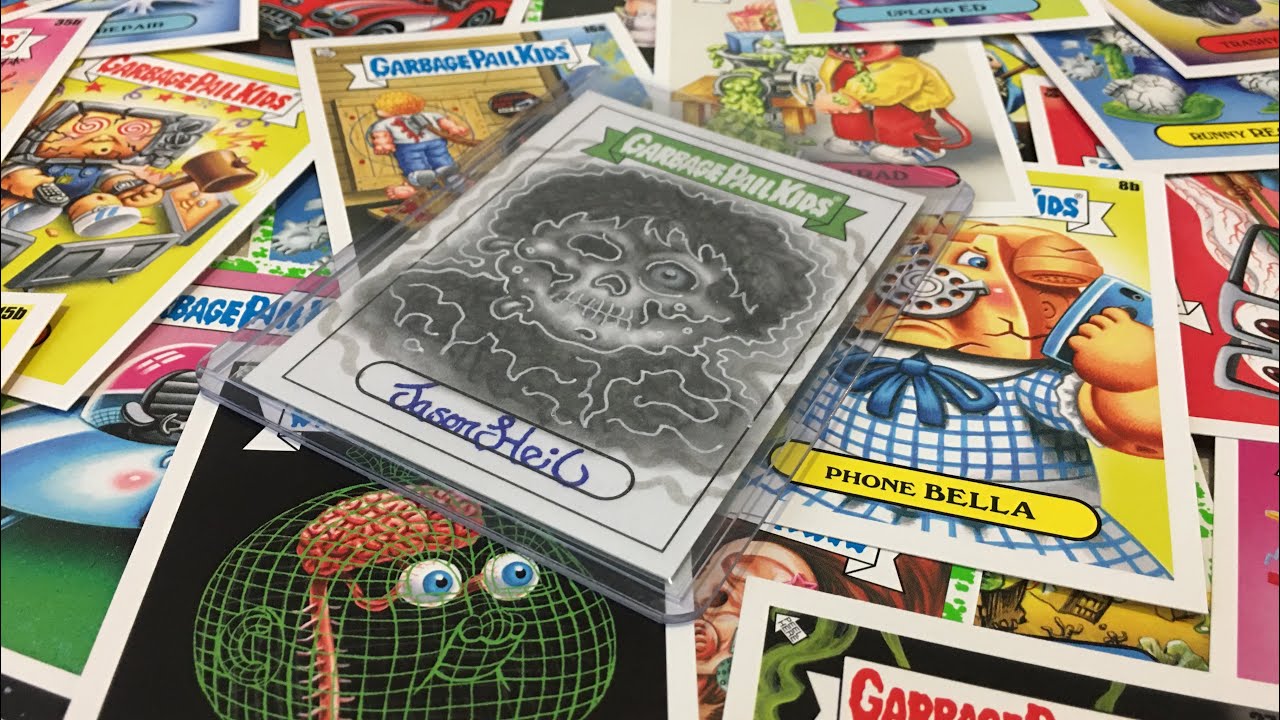 Pulling a Dead Ted Garbage Pail Kids Sketch Card From 35th Anniversary ...