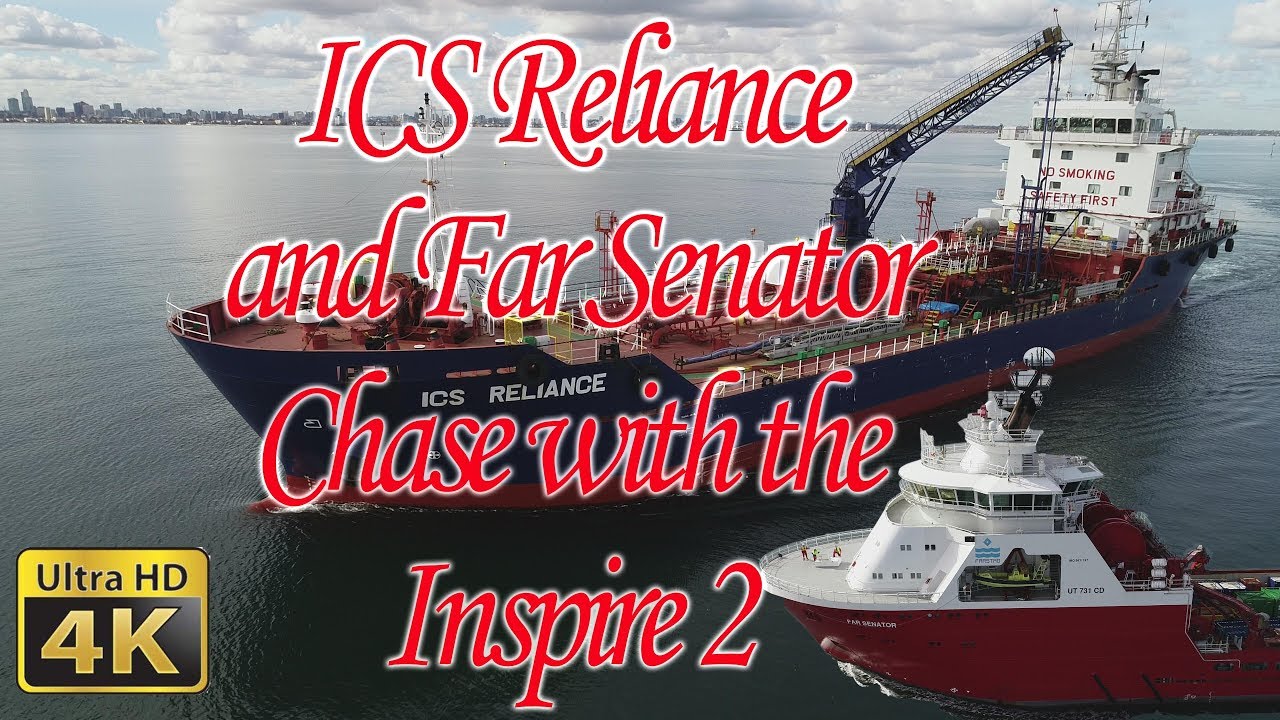 FAR SENATOR supply ship chase with the inspire 2 (drone ship chase ...
