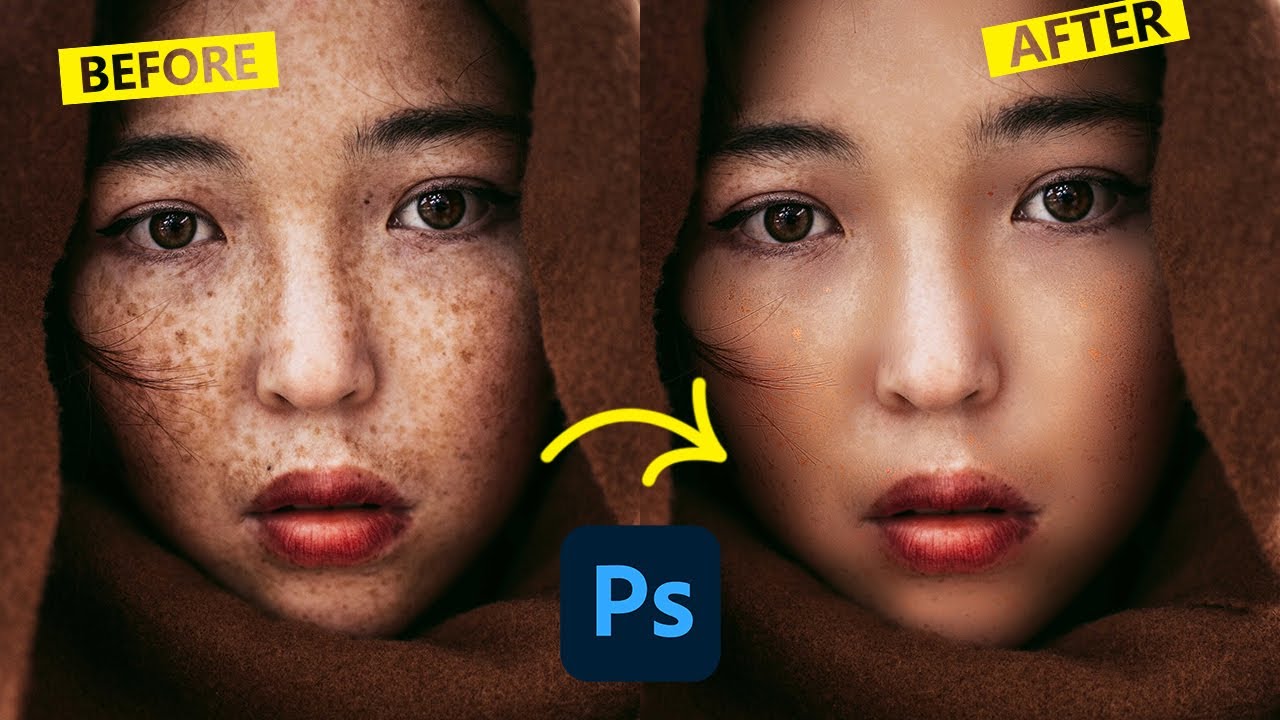 Quick remove blemish on face using photoshop - YouTube