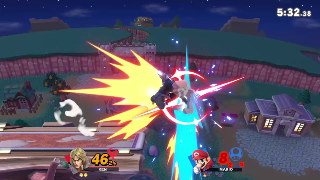 Smash Ultimate Ken Combo: Mario's Destruction - YouTube