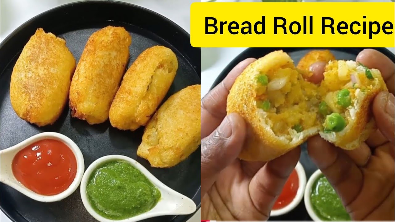 Crispy aur Crachy Bread Roll Recipe | Instant Evening snacks recipe ...
