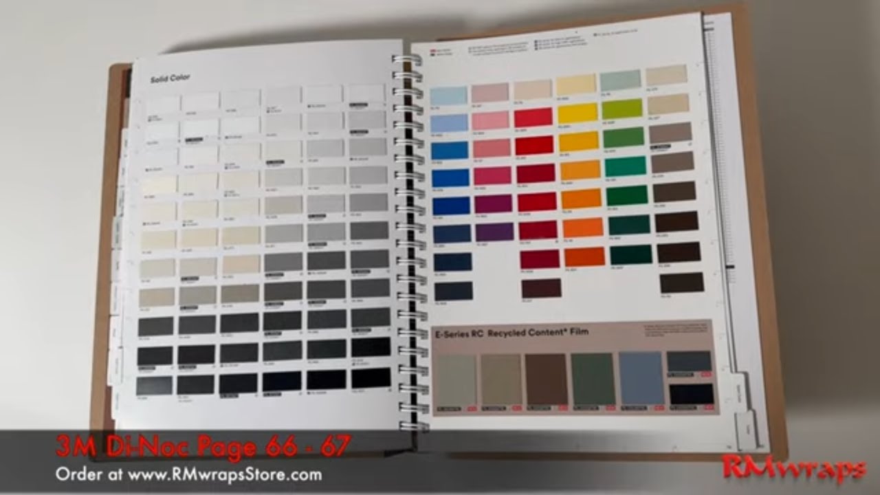 3m Color Chart Wrap 'N Graphics Vinyl Color Chart