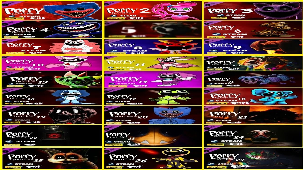 Poppy playtime chapter : 1 2 3 4 5 6 7 8 9 10 11 To 27 Steam Version ...