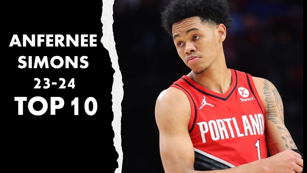 Anfernee Simons TOP 10 plays of the 23-24 NBA season 💥 - YouTube
