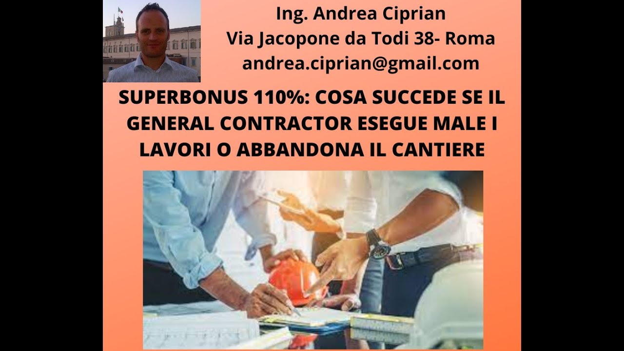 Superbonus 110%: Cosa Succede se il General Contractor esegue male i ...