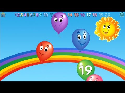 Balloon pop game learn to count from counting numbers 1 to 20 for kids ...