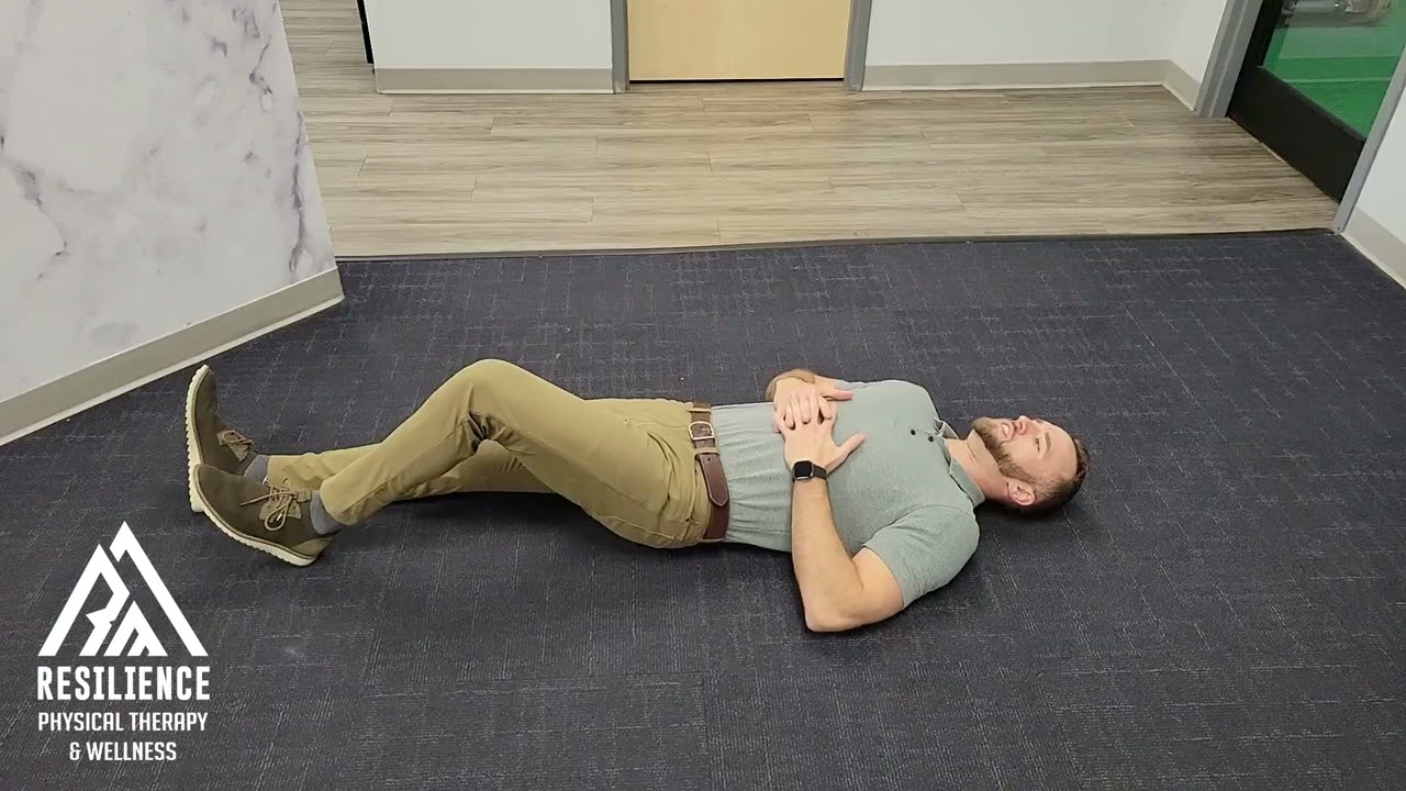 Lying cross glute stretch - YouTube