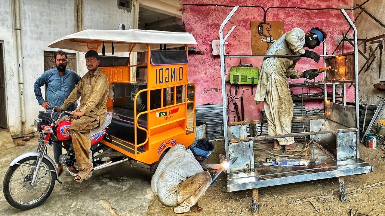 complete Manufacturing Process of QINGQIRikshaw // 6 Seater Rikshaw ...