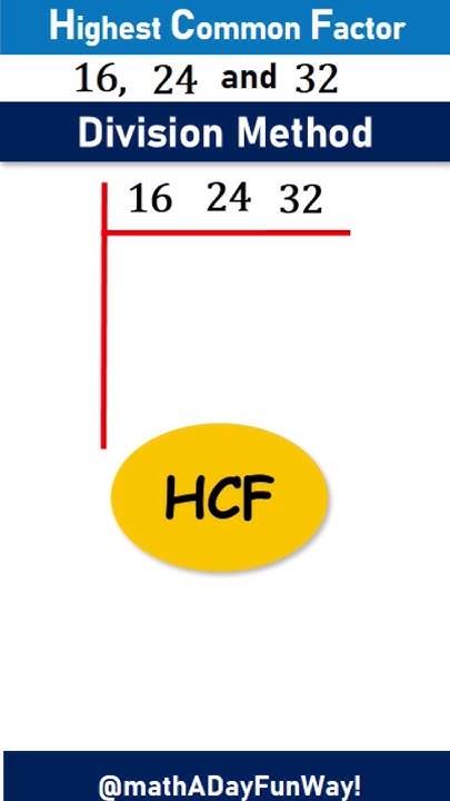 How to find HCF by division method # class6maths #hcf #mathshorts # ...