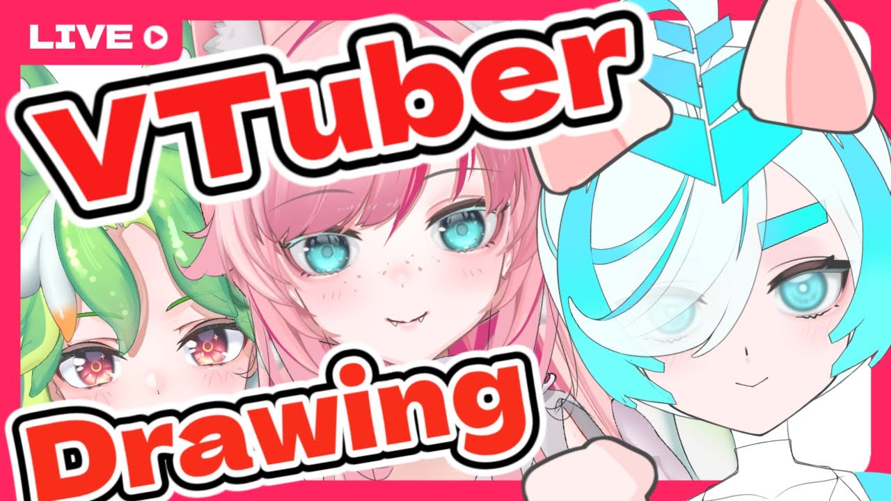 (EN/JP) Drawing VTubers and channel art 650 - YouTube