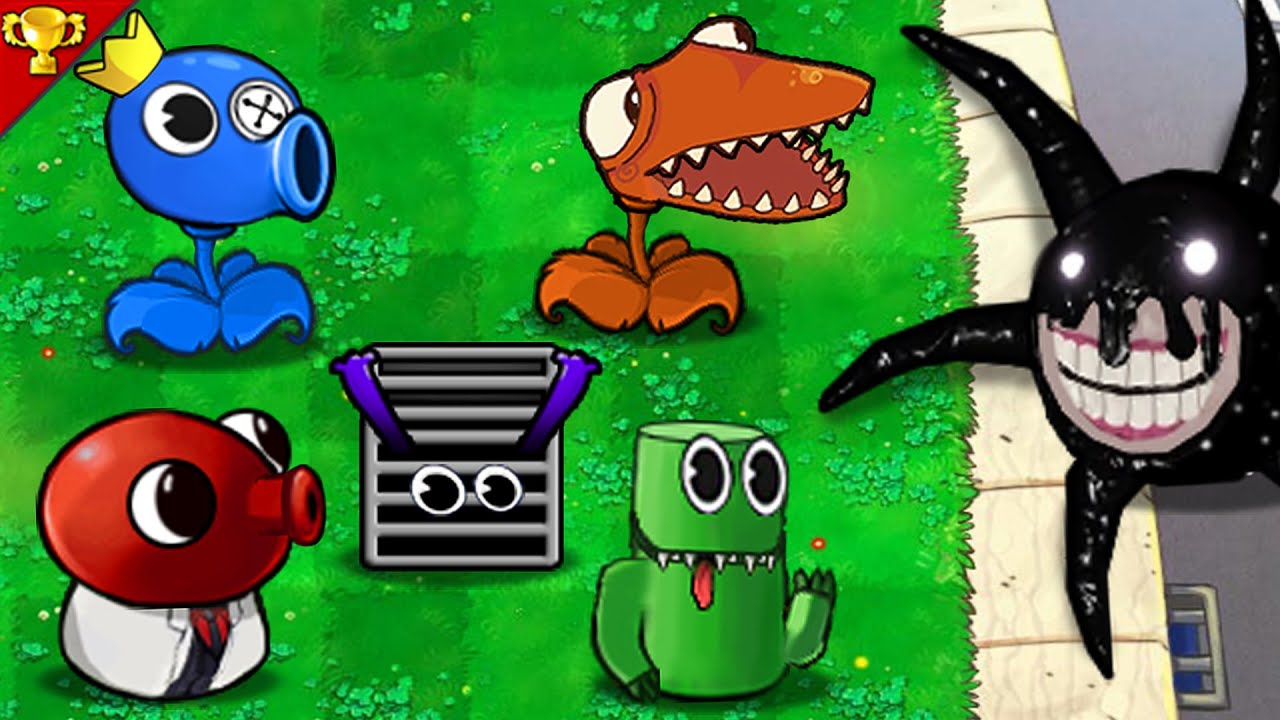 Plants vs Zombies : Roblox Rainbow Friends Team vs Screech Roblox DOORS ...