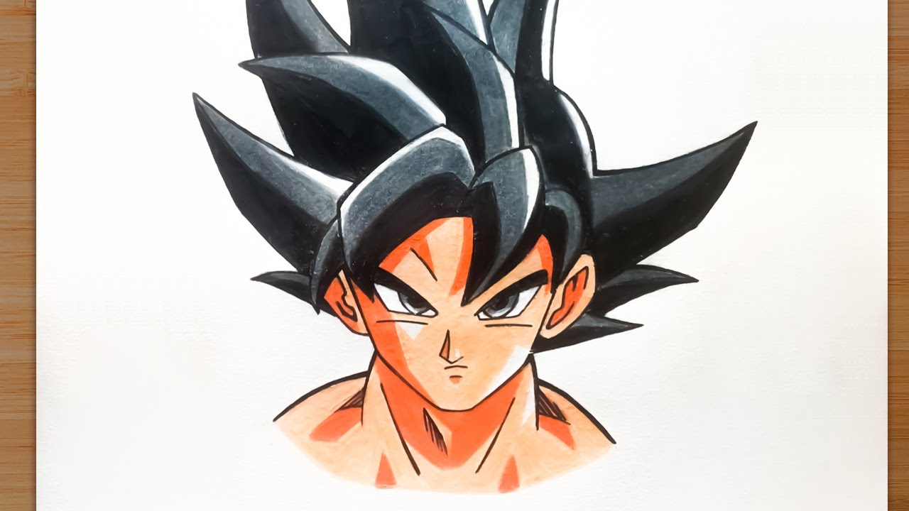 How to Draw Goku Ultra Instinct ️ Step by Step Super Easy - Dragon Ball ...