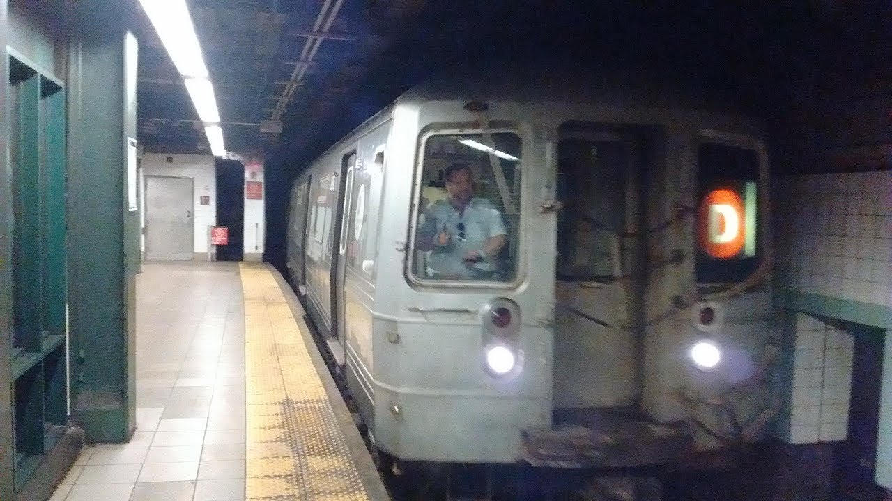 NYC Subway HD: R68 D Trains Going to/from Layup @Atlantic Av Barclays ...