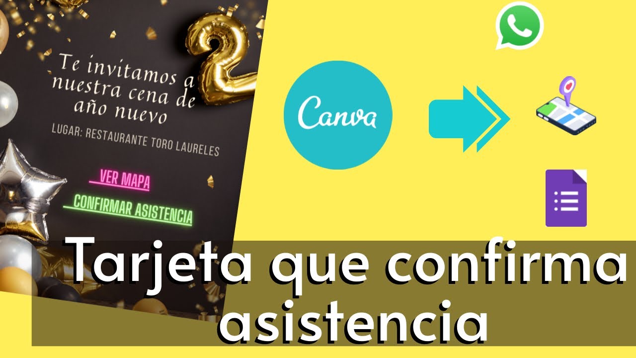 Invitación digital que confirma asistencia canva - YouTube