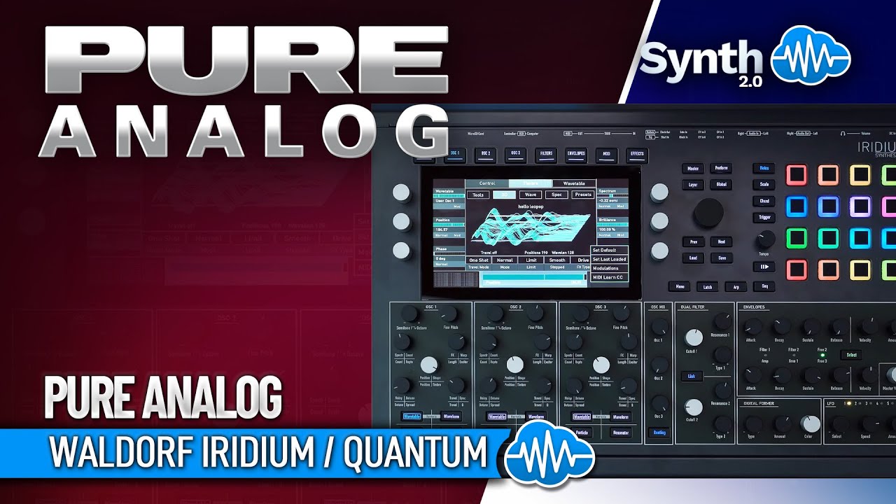 WALDORF IRIDIUM / QUANTUM ♫ 50 Custom Patches PURE ANALOG SOUND BANK - YouTube
