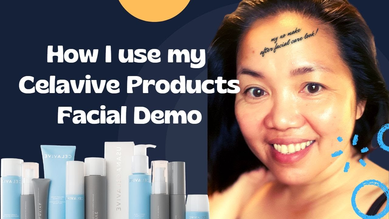 How I use my Celavive Products Facial Demo Facial massage. - YouTube