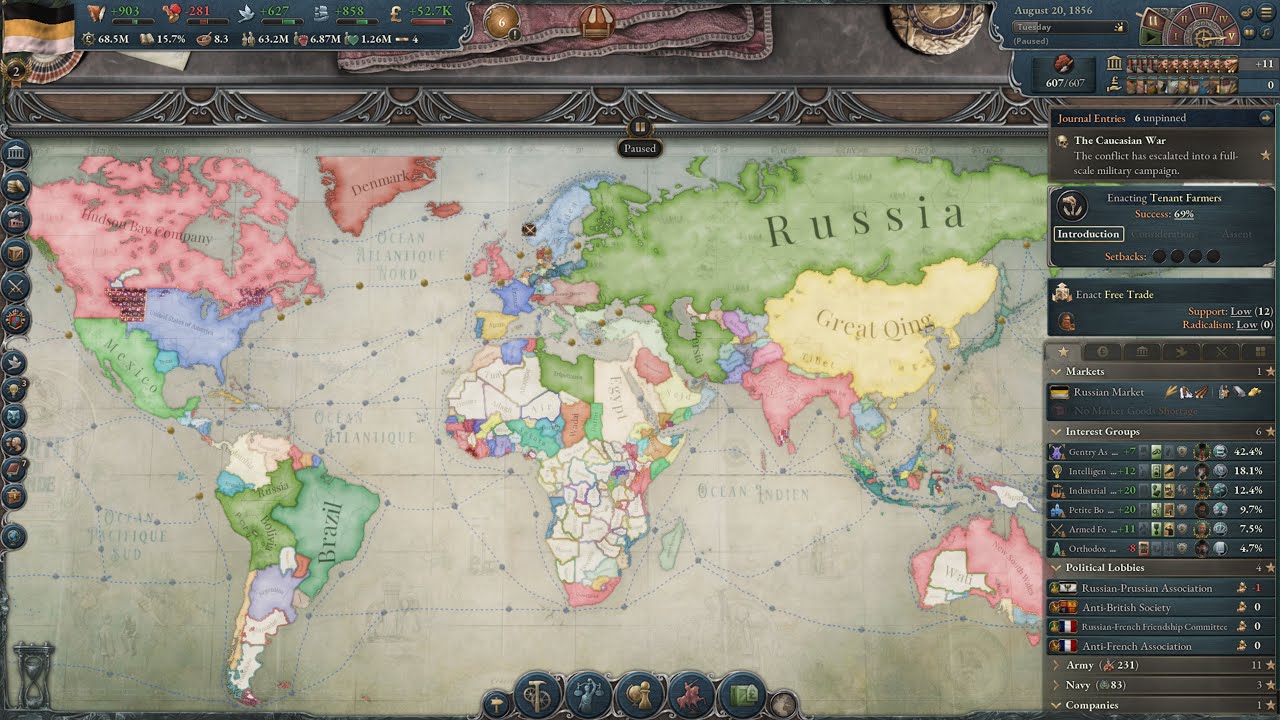 Victoria 3 1.7 Let's Play Russia Part 1 - Reforming the Tsarist State ...