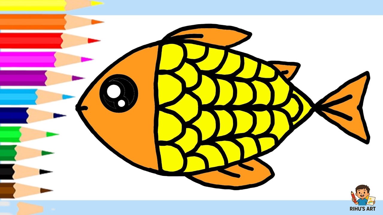 How to Draw a Fish 🐠 | Easy Drawing Tutorial for Beginners - YouTube