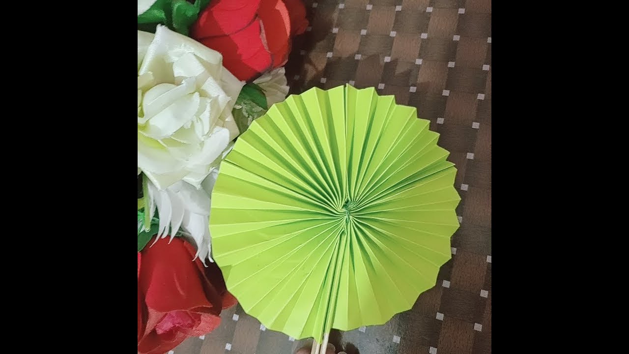 How to make paper hand fan || ZR Art And Craft - YouTube