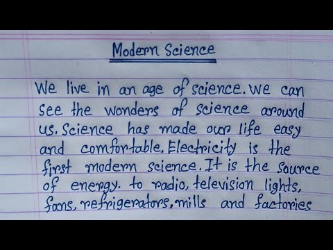 Write a short essay on Modern Science Essay Writing English - YouTube