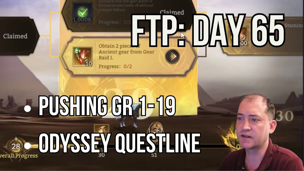 Watcher of Realms: FTP Day 65! Almost got GR1-19 on auto, Odyssey ...