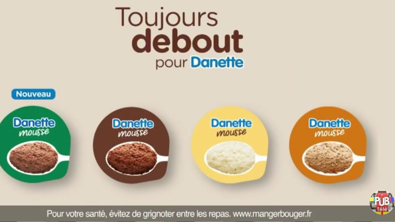 Danette mousse "toujours debout pour Danette" Pub 20s - YouTube