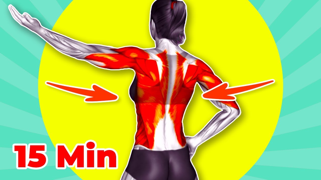 15-MIN Back Fat Workout Standing - Burn & Tone Back Rolls - YouTube