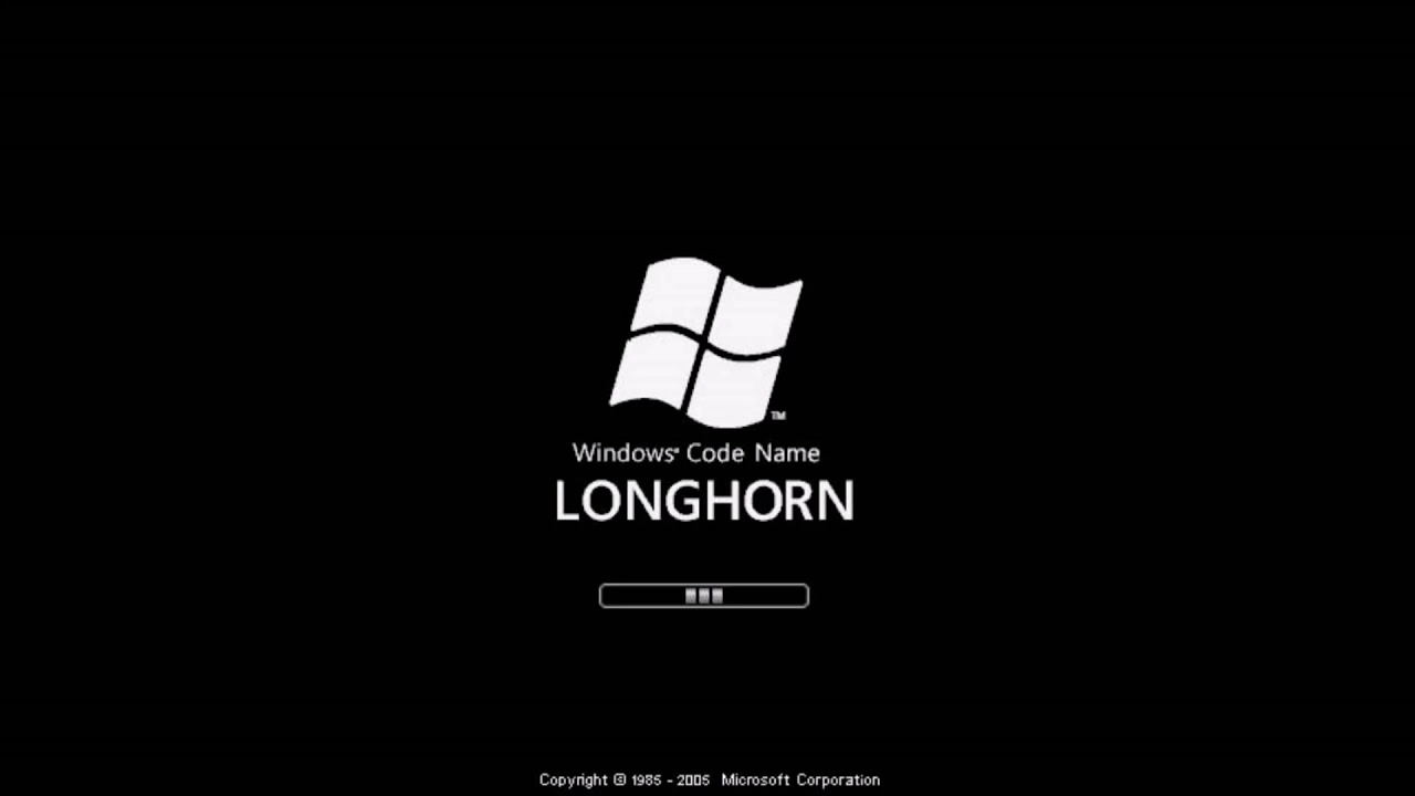 windows longhorn start up - YouTube