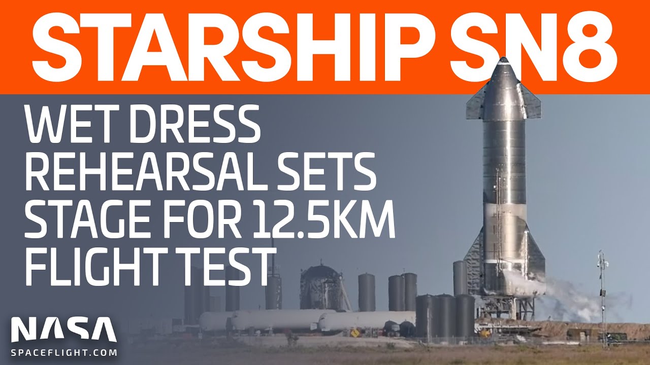 SpaceX Boca Chica - Starship SN8 Flap Testing and Final Wet Dress ...